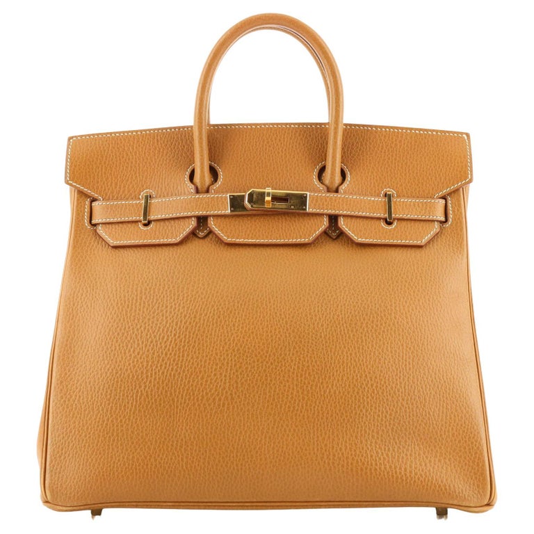 Hermes HAC Birkin Bag Natural Sable Ardennes with Gold Hardware 32 For ...