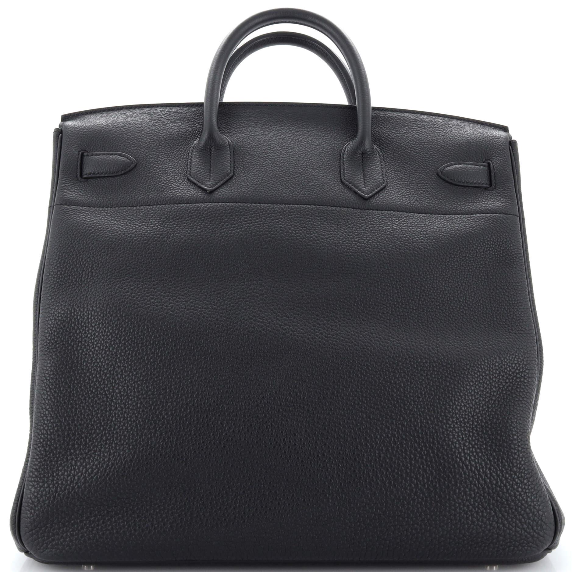 Hermes HAC Birkin Bag Noir Togo with Palladium Hardware 40 For Sale at ...