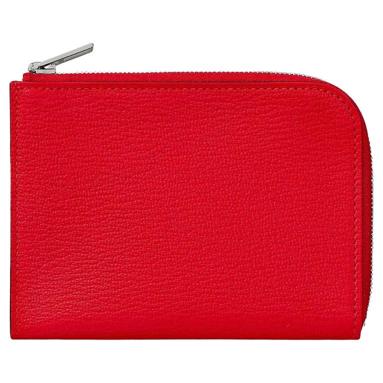 Hermes Heart Red Goatskin Leather Remix ID Wallet For Sale at 1stDibs
