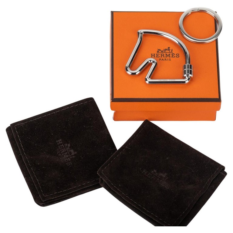 Hermès Horse -Ring Keychain Palladium For Sale at 1stDibs