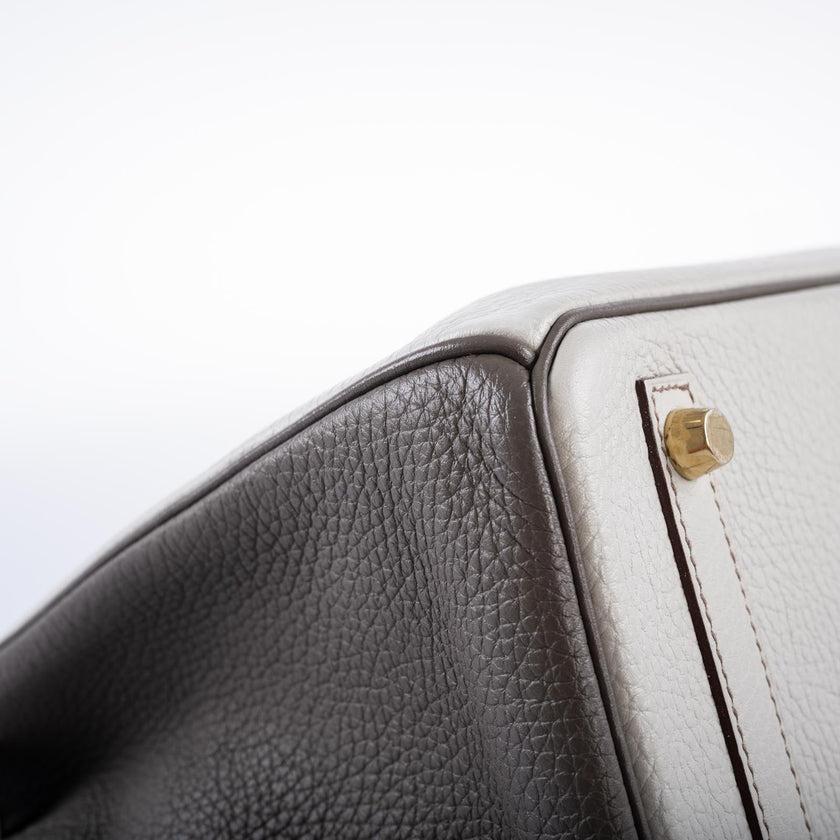 Hermès HSS Birkin 30 Tri-Color Etain, Gris and Etoupe Clemence Bag For ...