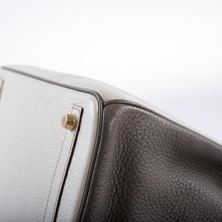 Hermès HSS Birkin 30 Tri-Color Etain, Gris and Etoupe Clemence Bag For ...