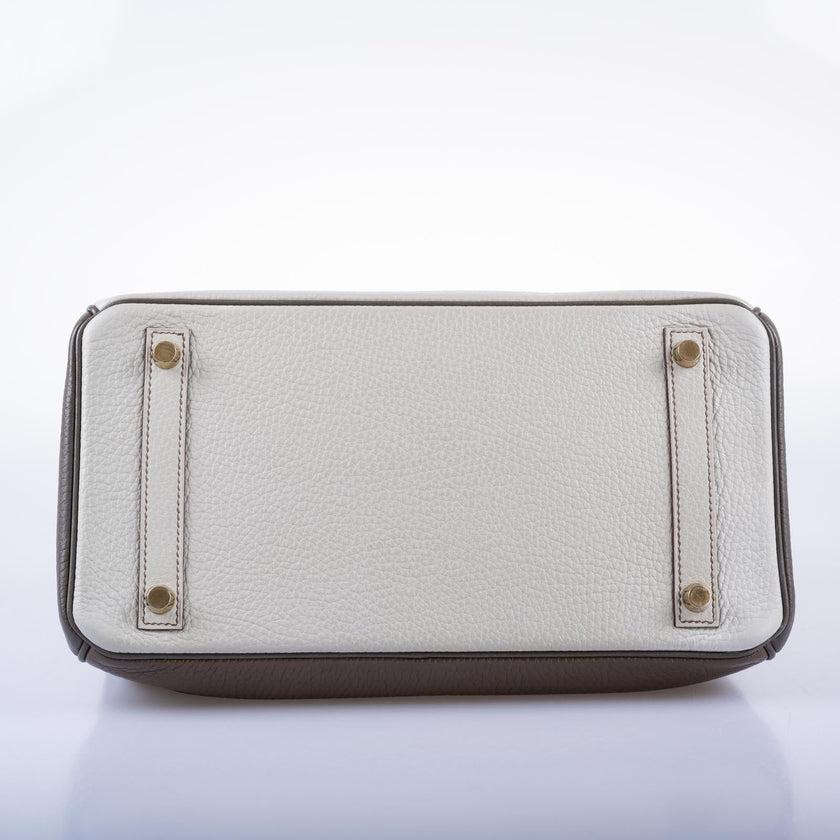 Hermès HSS Birkin 30 Tri-Color Etain, Gris and Etoupe Clemence Bag For ...