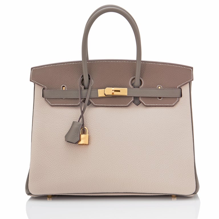 Hermes HSS Tri-Color Birkin Gris Tourterelle Etoupe Etain 35cm Bag VIP ...