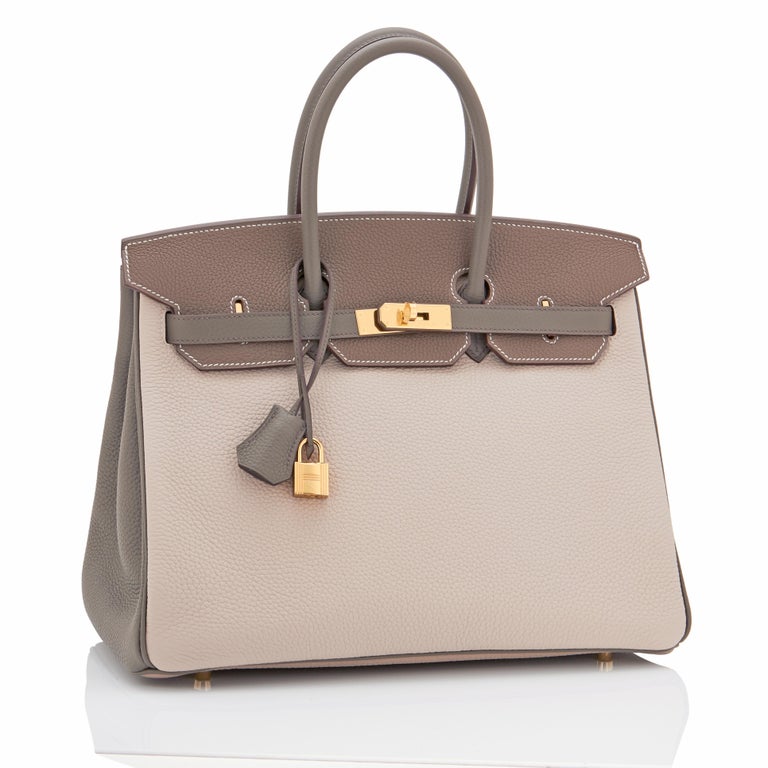 Hermes HSS Tri-Color Birkin Gris Tourterelle Etoupe Etain 35cm Bag VIP ...