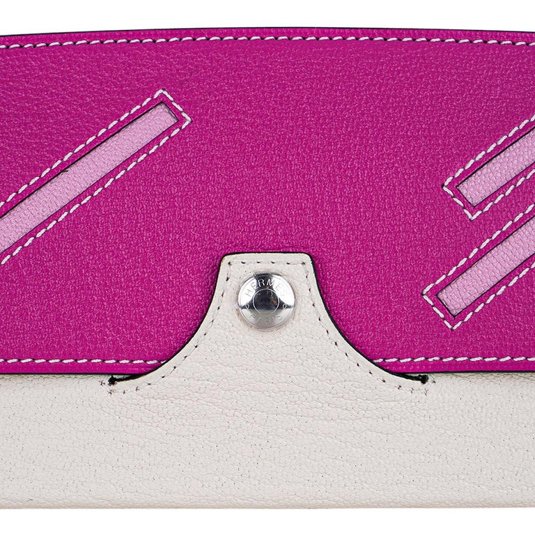 Hermes In The Loop Wink Glasses Case Nata / Magnolia Chevre Leather For ...