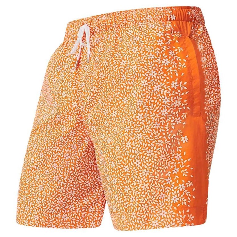 Hermes Jardin de Calypso Men's Swim Trunks Orange Hermes M For Sale at ...