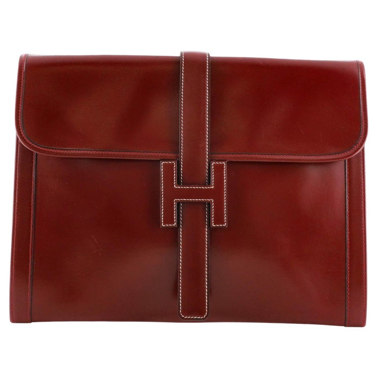 Hermes Jige Clutch Box Calf GM at 1stDibs