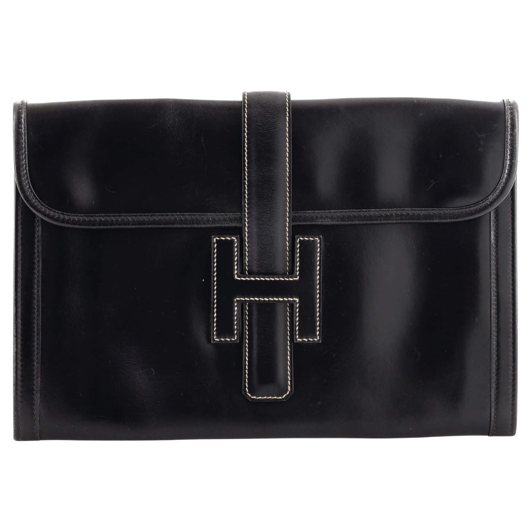 Hermes Jige Clutch Box Calf PM For Sale at 1stDibs