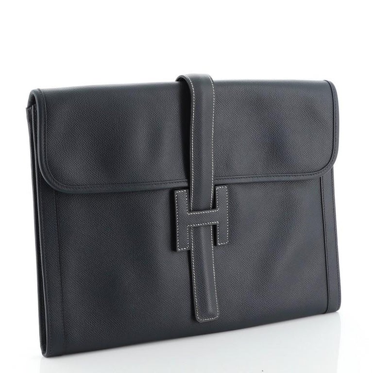 Hermes Jige Clutch Courchevel GM at 1stDibs