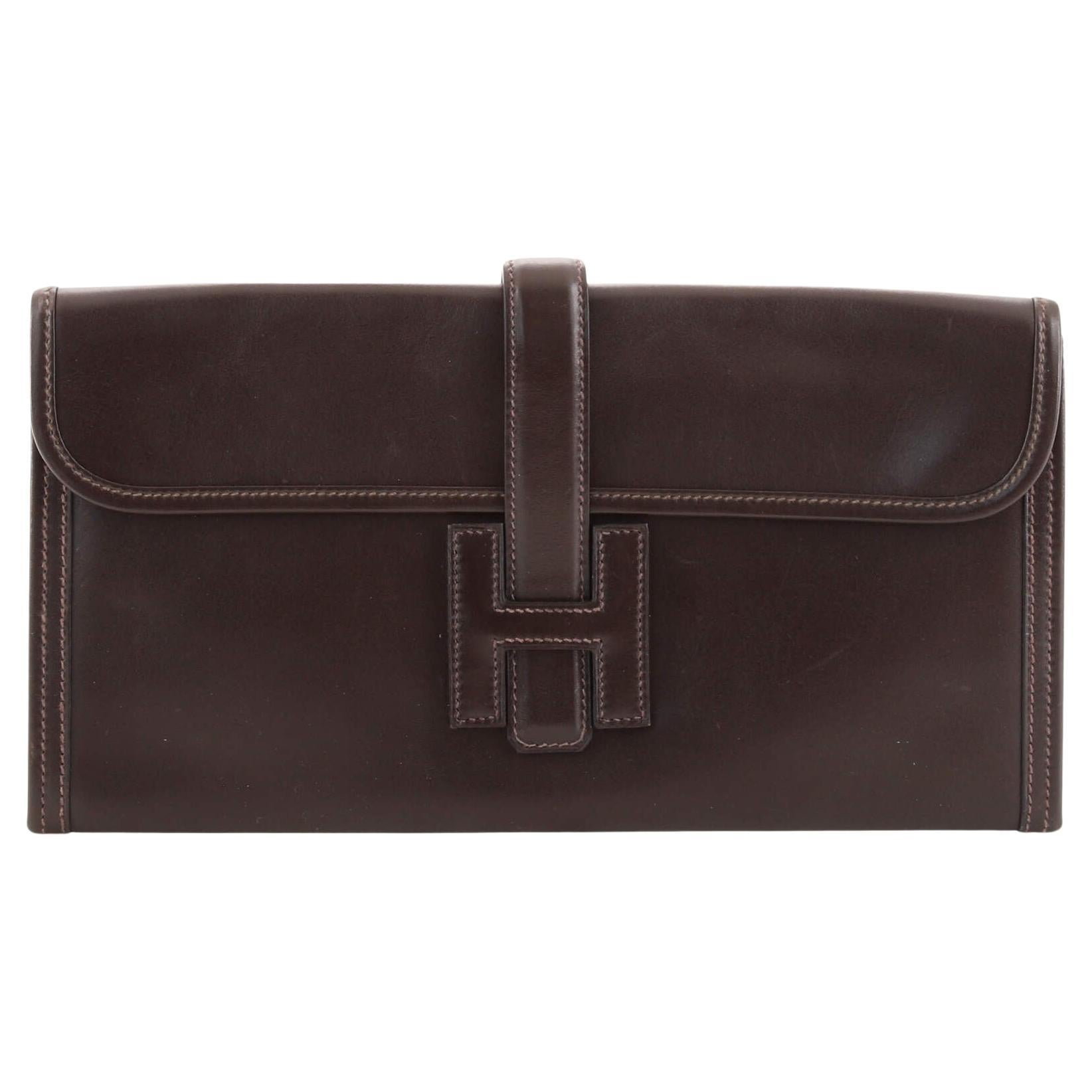 Hermes Jige Elan Clutch Box Calf 29 at 1stDibs