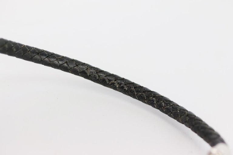 Hermès Jumbo H Braided Leather Bracelet For Sale at 1stDibs