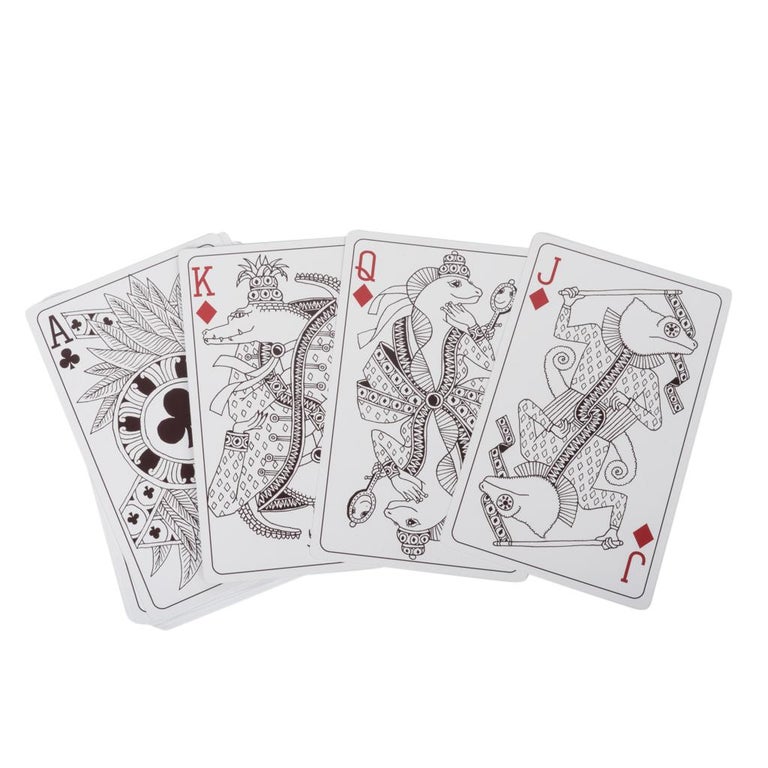 Hermes Jumbo Playing Cards Set Les 4 Mondes GM New w/Box For Sale at ...