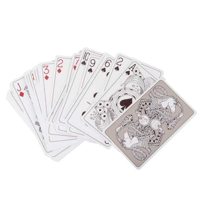Hermes Jumbo Playing Cards Set Les 4 Mondes GM New w/Box For Sale at ...
