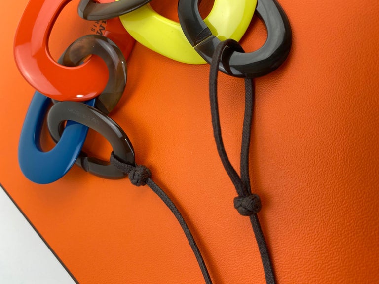 Hermes Karamba Colorblock Necklace For Sale at 1stDibs