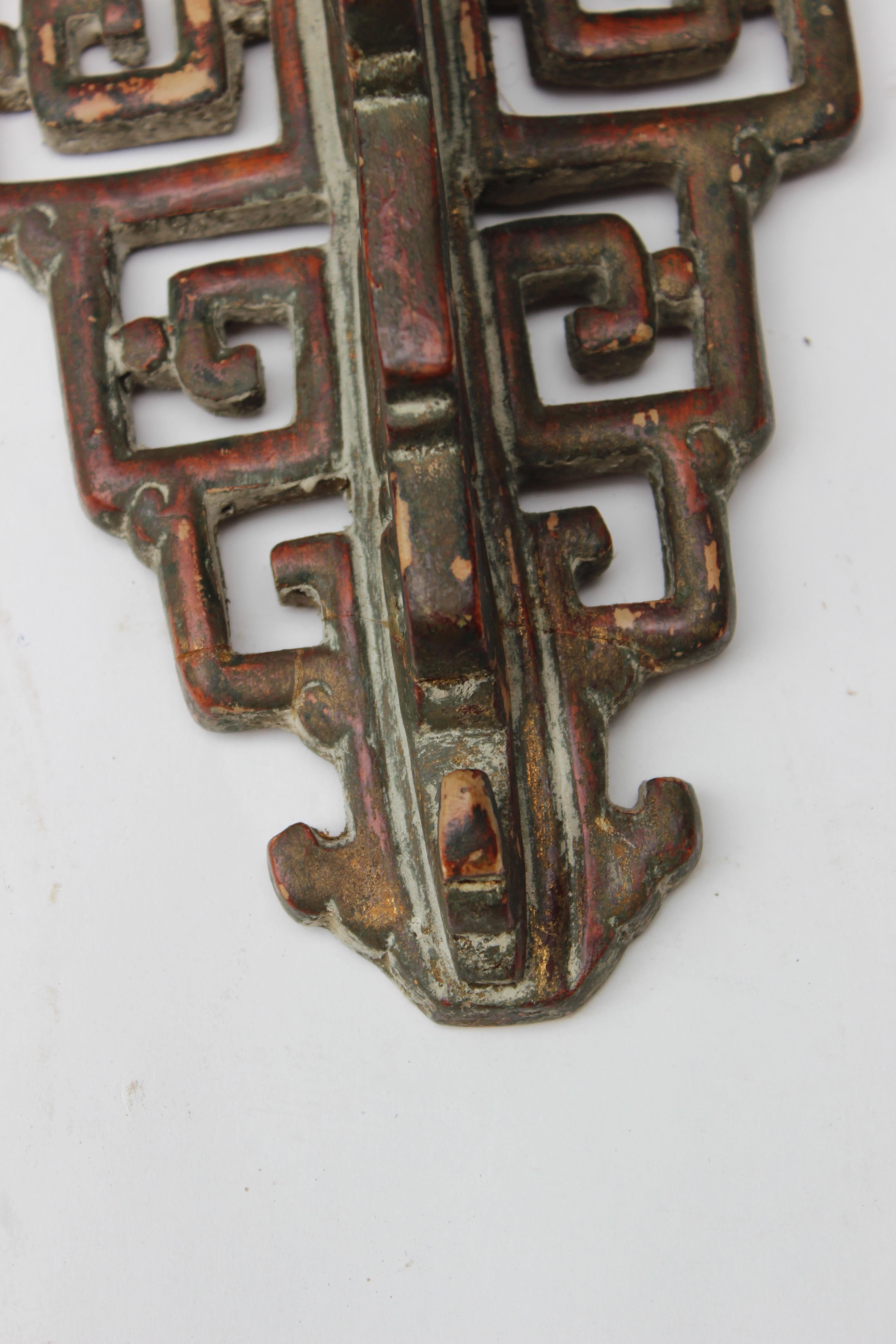 Pair of James Mont Style Ceramic Wall Brackets at 1stDibs