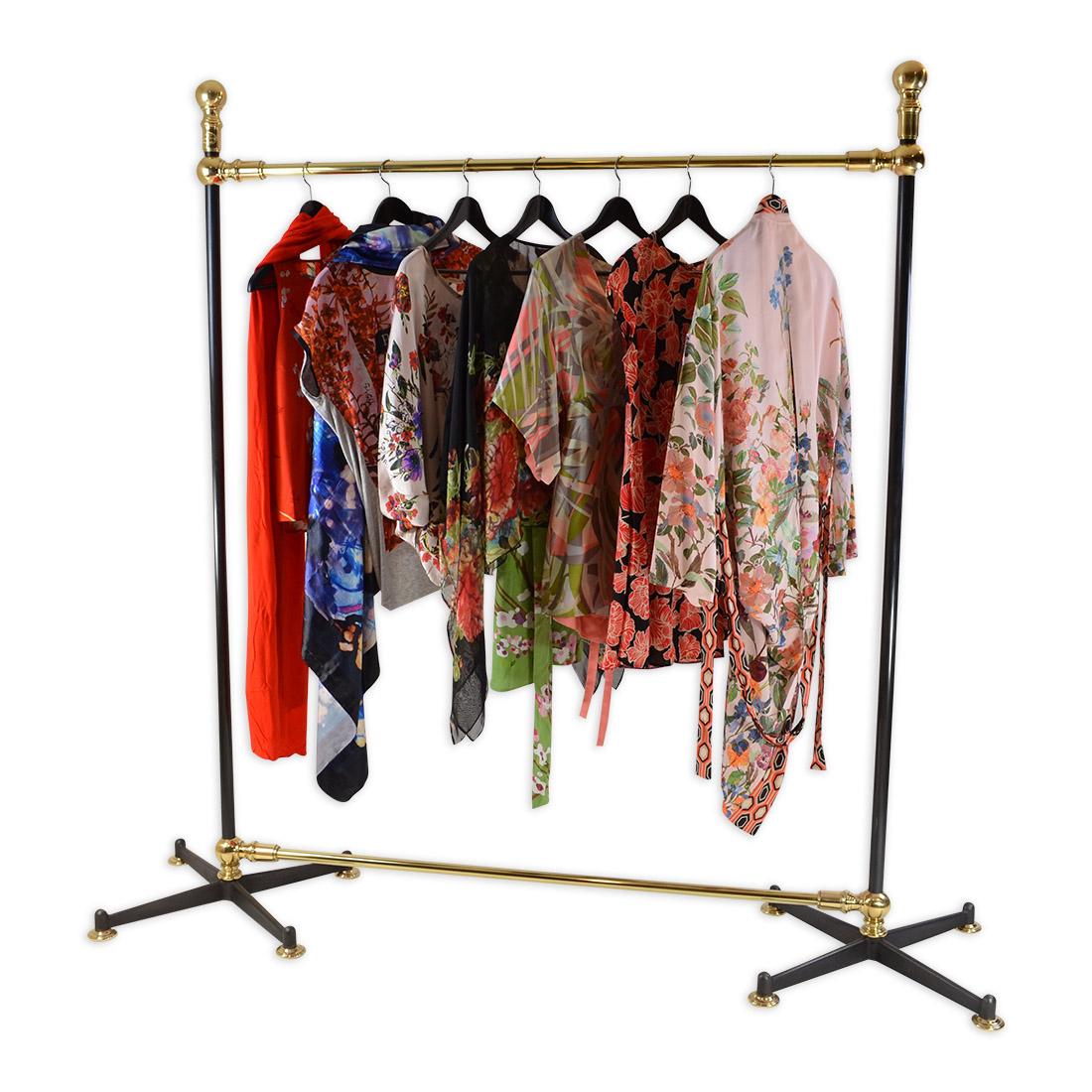 Free-Standing Clothes Rail/Clothes Rack, Solid Brass, Steel, Cast Iron ...