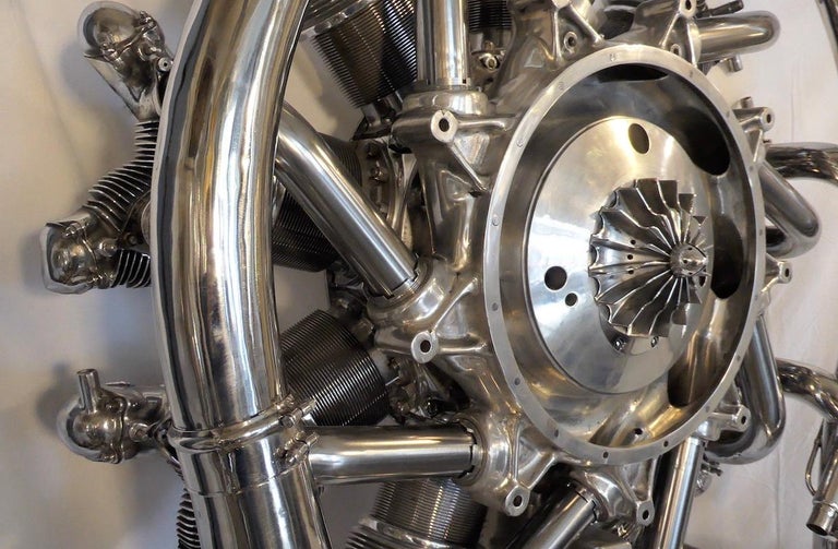 Airplane Radial Engine Sculpture Nine Cylinder "R-985 Wasp Jr" For Sale ...