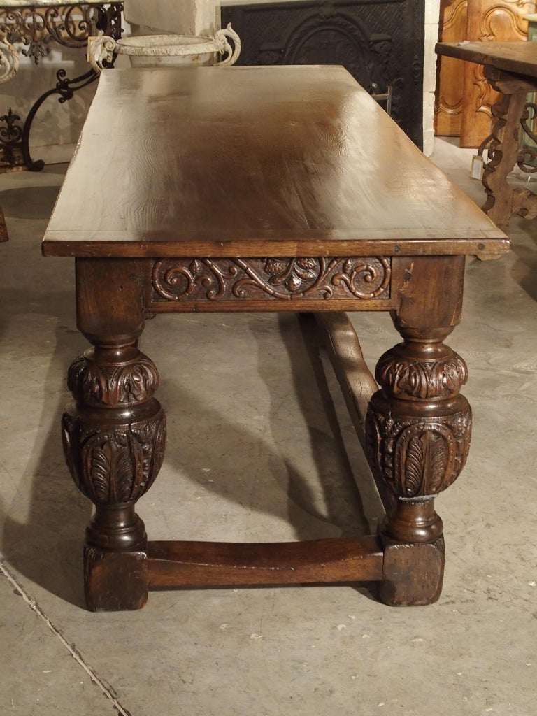 Antique Oak Elizabethan Style Table, England 19th Century at 1stDibs