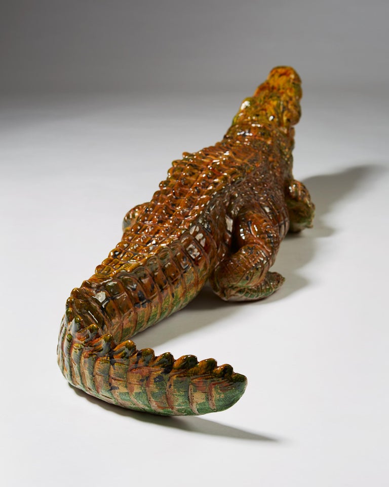 Sculpture of Crocodile, Anonymous, 1950s at 1stdibs