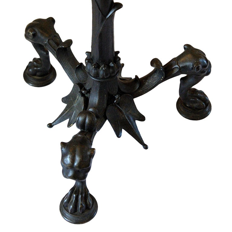 Pair of Italian Neapolitan Bronze Greco Roman Candelabra, circa 1840 ...