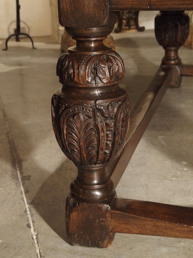 Antique Oak Elizabethan Style Table, England 19th Century at 1stDibs