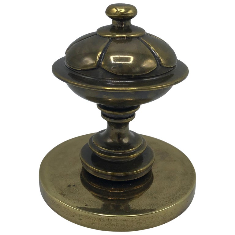 1970s Stiffel Lacquered Brass Finial Paperweight at 1stDibs