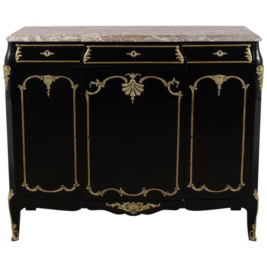 French Ebonized Late 19th Century Louis XV Buffet at 1stDibs