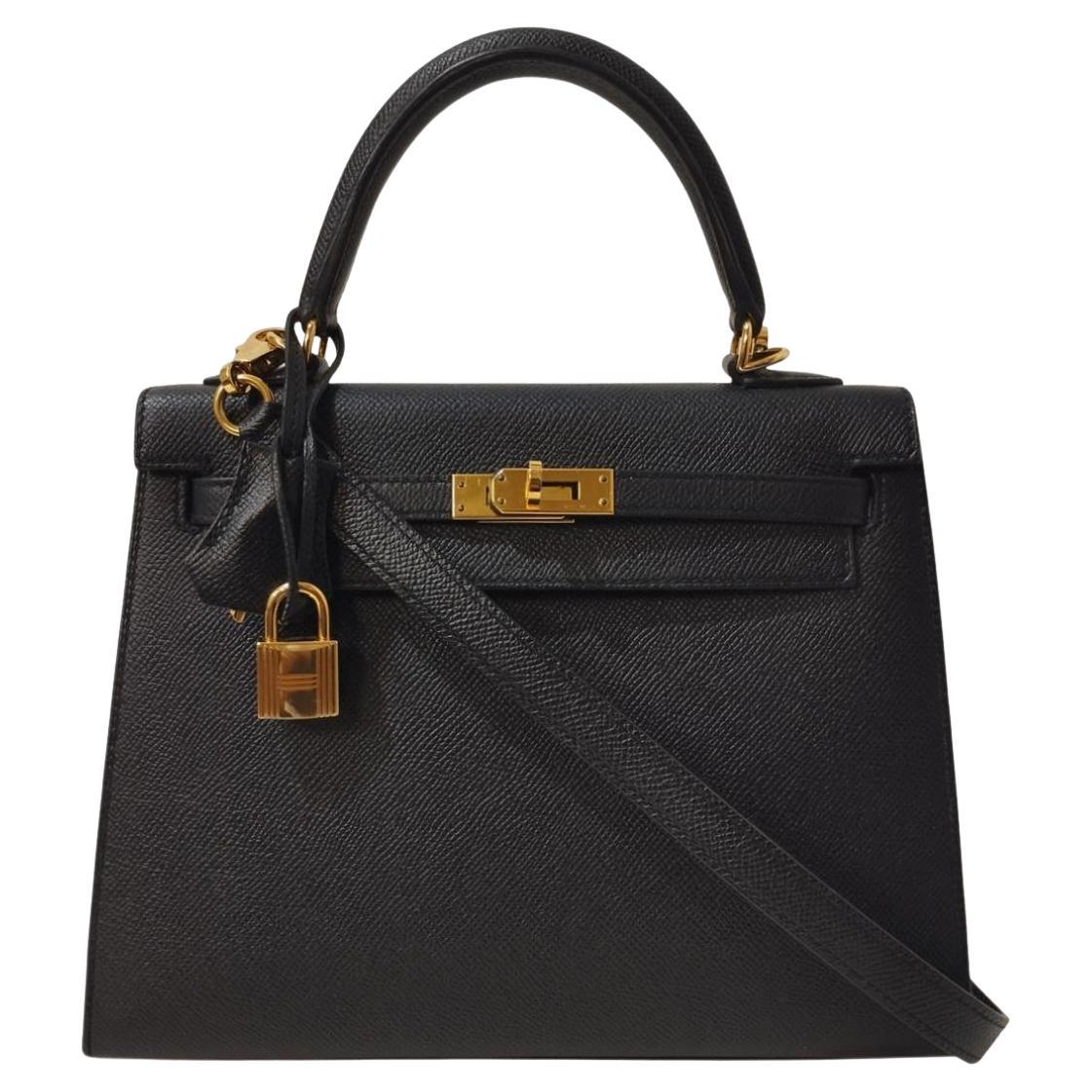Herm s Kelly 25 Black Epsom Gold At 1stDibs Herm s Kelly 25 Black Epsom Gold At 1stDibs
