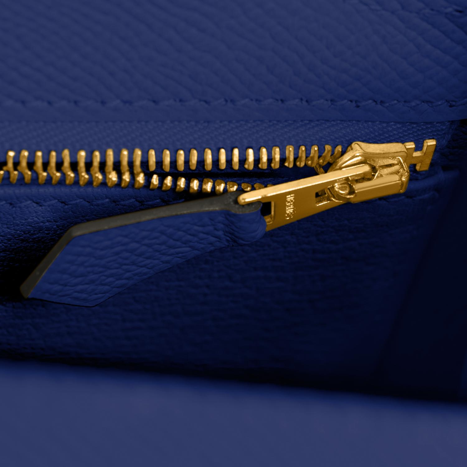 Hermes Kelly 25cm Blue Sapphire Navy Epsom Sellier Bag Gold Y Stamp ...