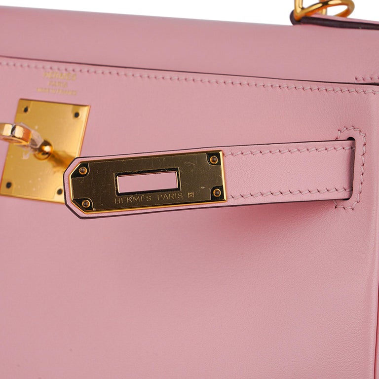 Hermes Kelly 28 Bag Rose Sakura Gold Hardware Swift Leather For Sale at ...