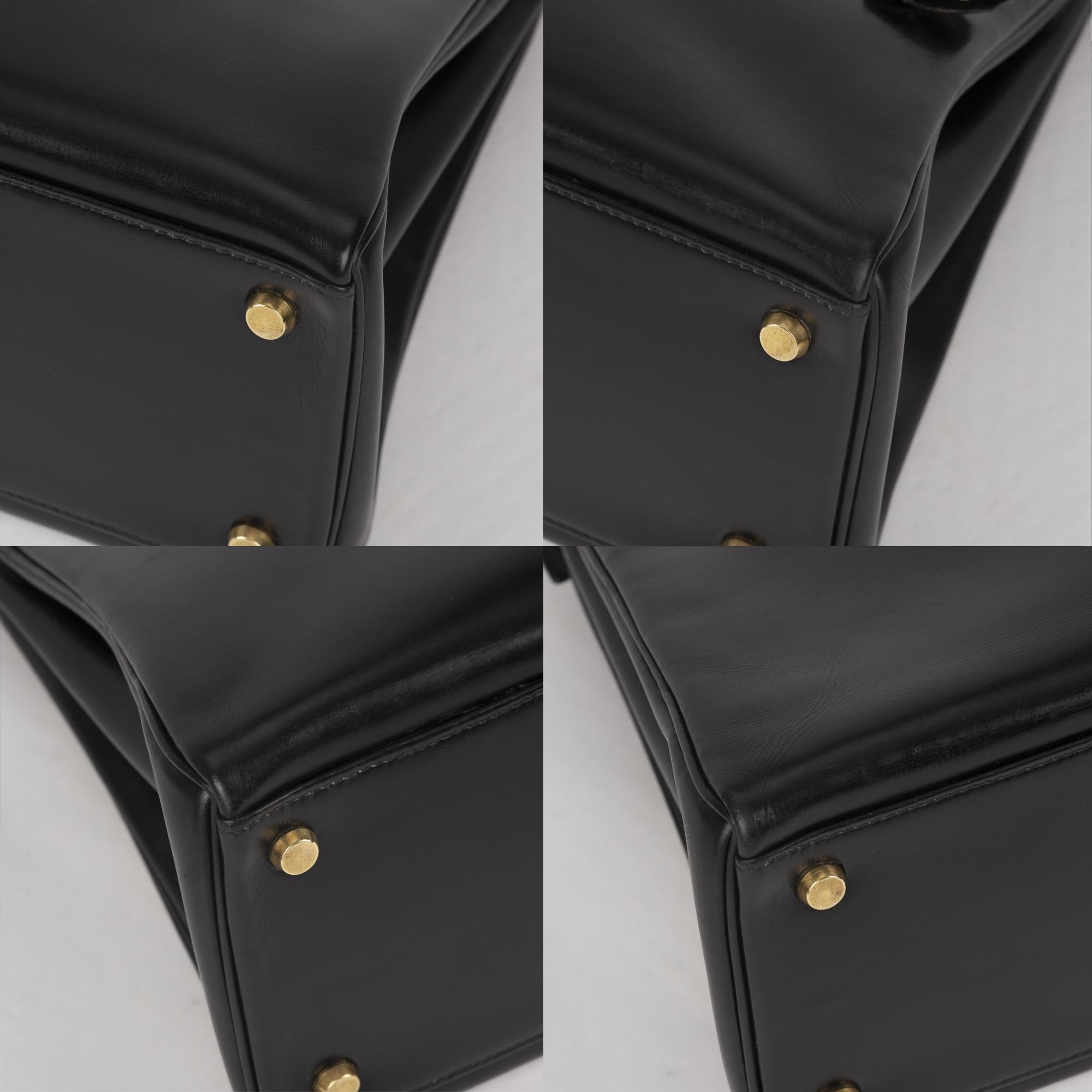 Hermès Kelly 28 in black box calf leather in very good condition! at ...