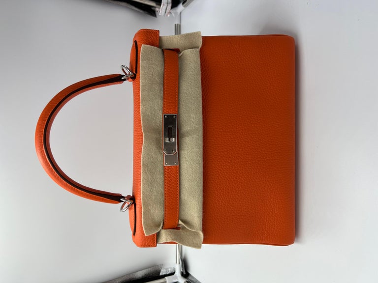 Hermes Kelly 28 Orange phw For Sale at 1stDibs