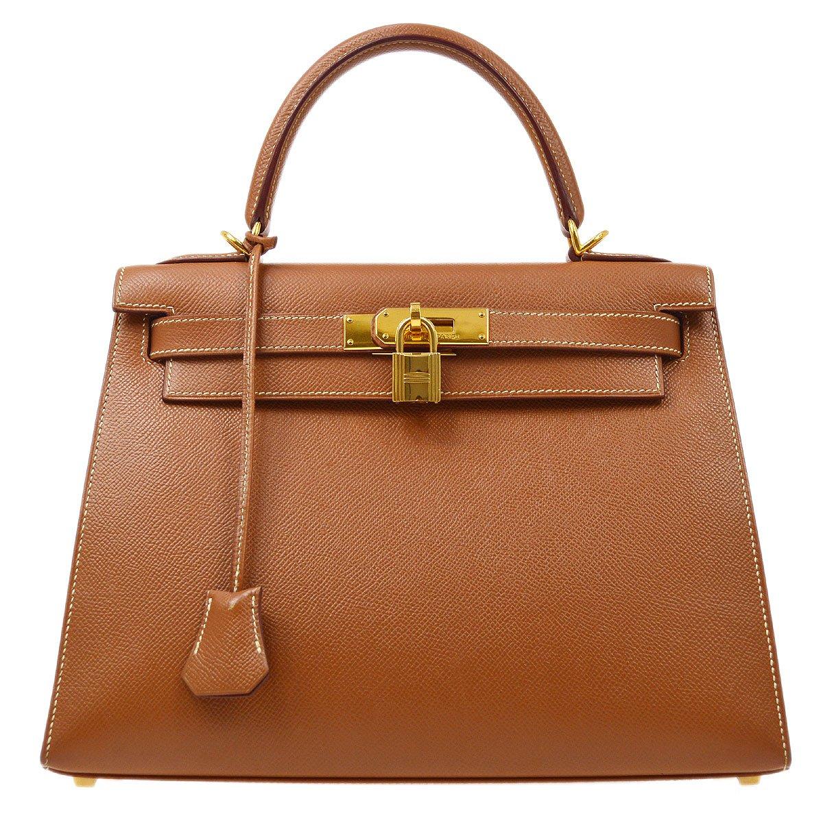 Hermes Vintage Cognac Leather Gold Bucket Shopper Carryall Shoulder Bag ...