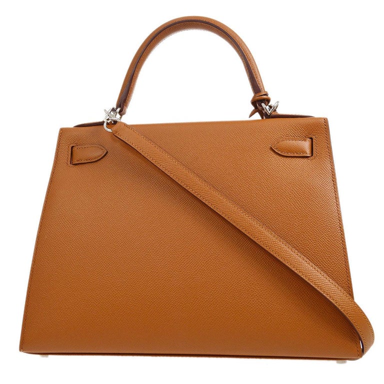HERMES Kelly 28 Sellier Epsom Leather Gold H Top Handle Shoulder Bag ...
