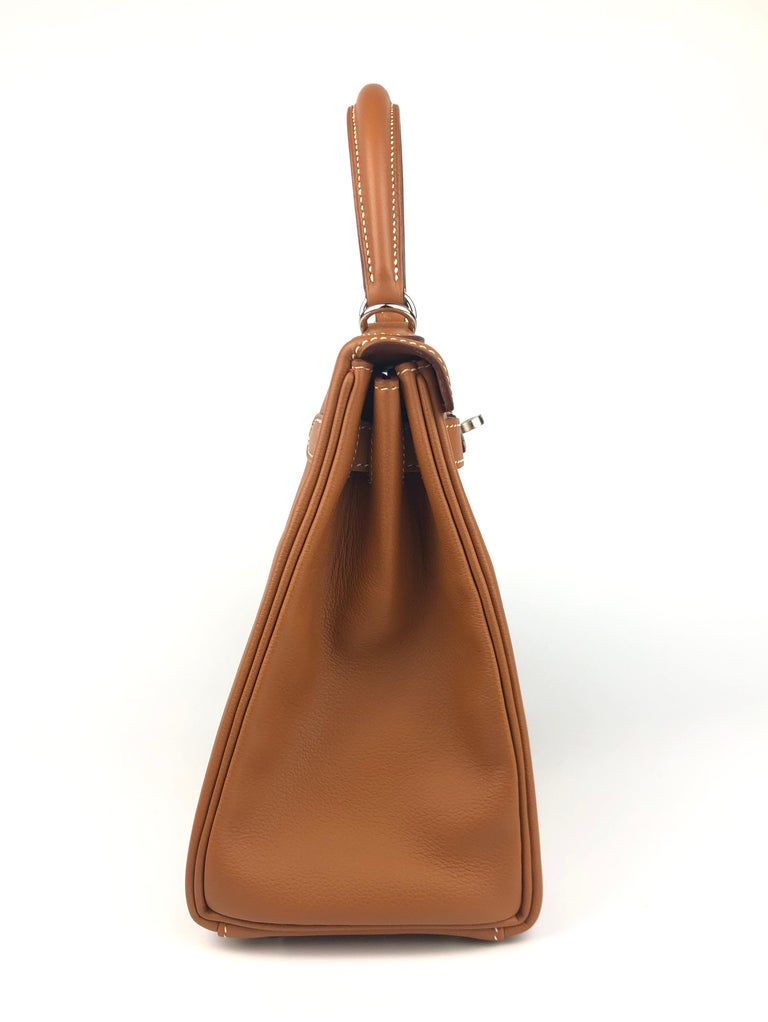 Hermes Kelly 28 Verso Gold Rose Azalee Pink Palladium Hardware New For ...