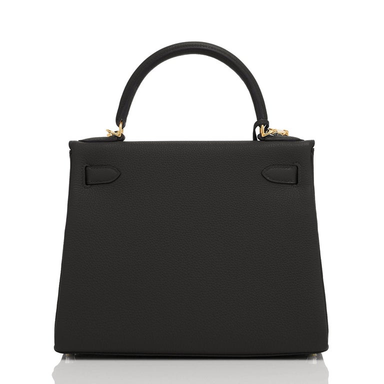 Hermes Kelly 28cm Black Togo Gold Shoulder Bag Z Stamp, 2021 For Sale ...