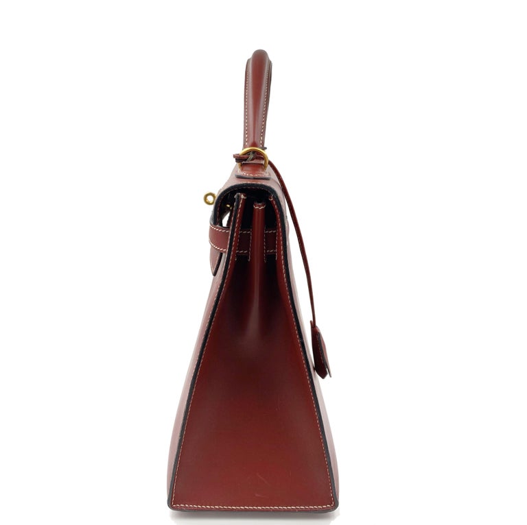 Hermes Kelly 30 Wine Color Leather Ladies Handbag at 1stDibs | wine ...
