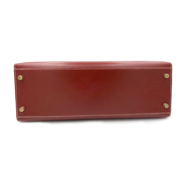 Hermes Kelly 30 Wine Color Leather Ladies Handbag at 1stDibs | wine ...