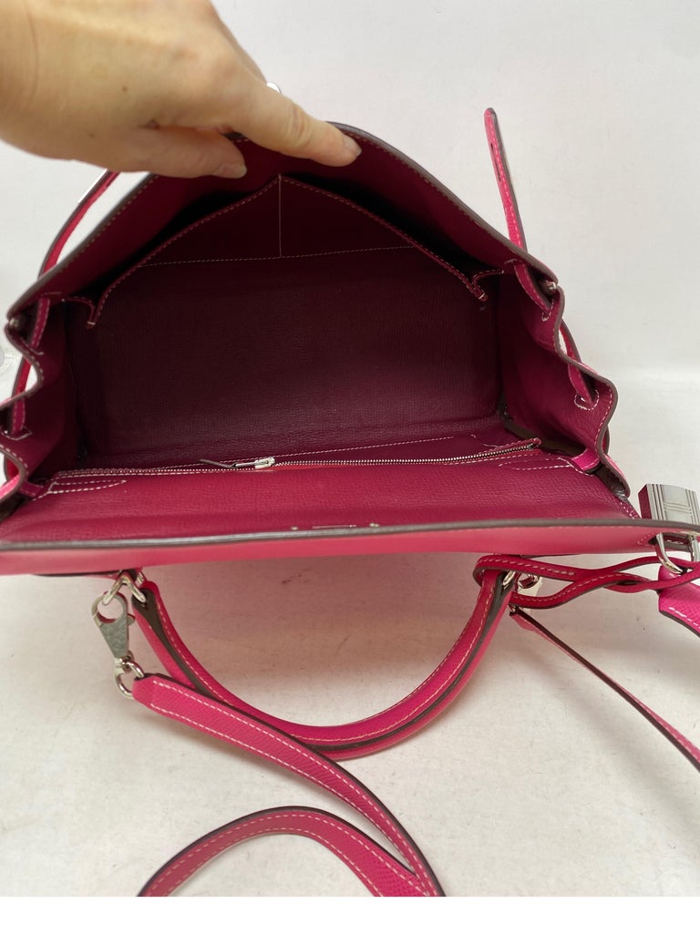 Hermes Kelly 32 Rose Tyrien Bag For Sale at 1stDibs