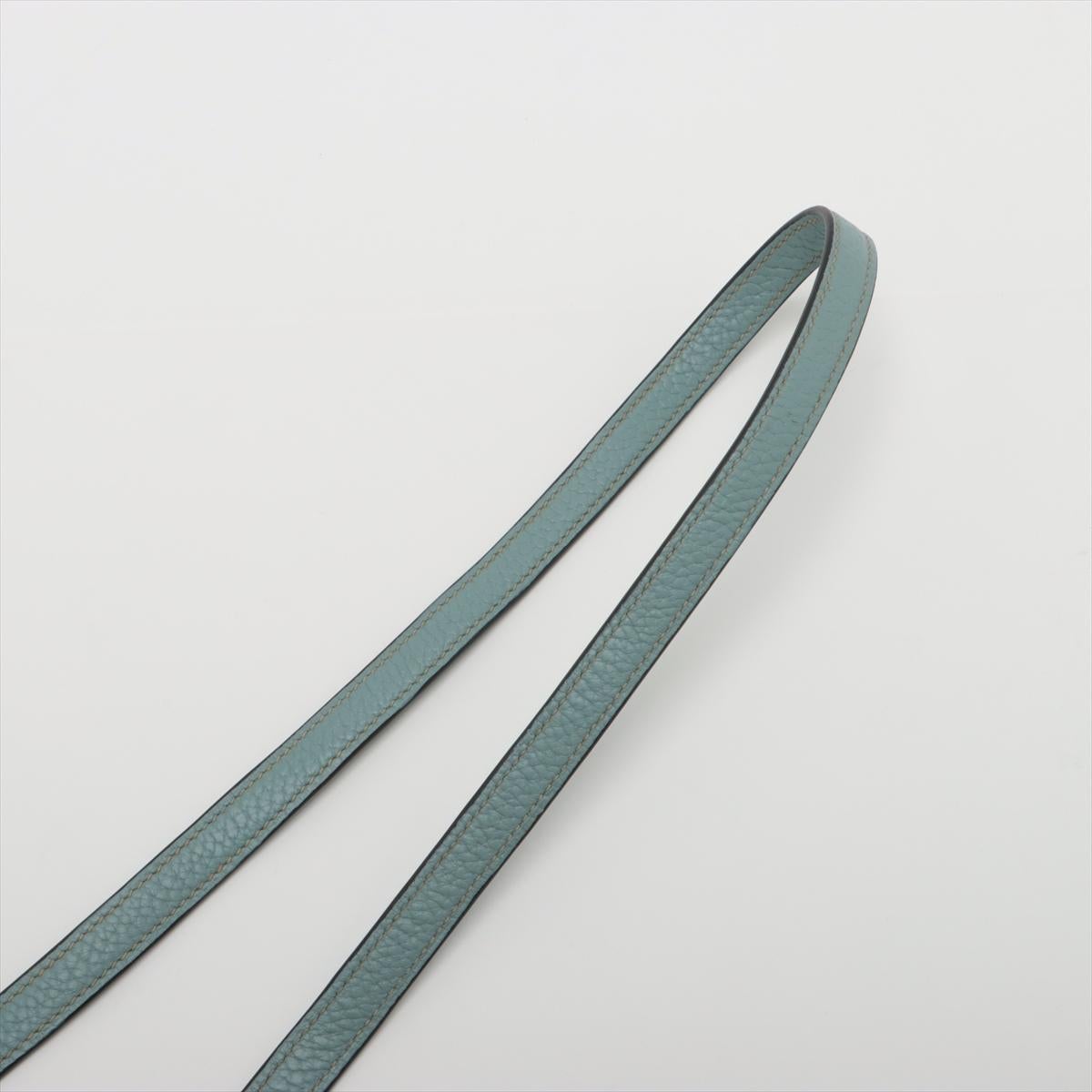 Hermes Kelly 32 Taurillon Clemence Blue Lin For Sale at 1stDibs