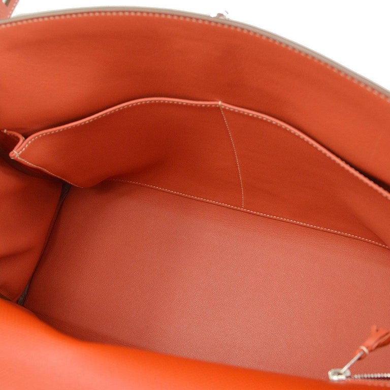 HERMES Kelly 35 Retourne Ghillies Orange Red Top Handle Shoulder Tote ...