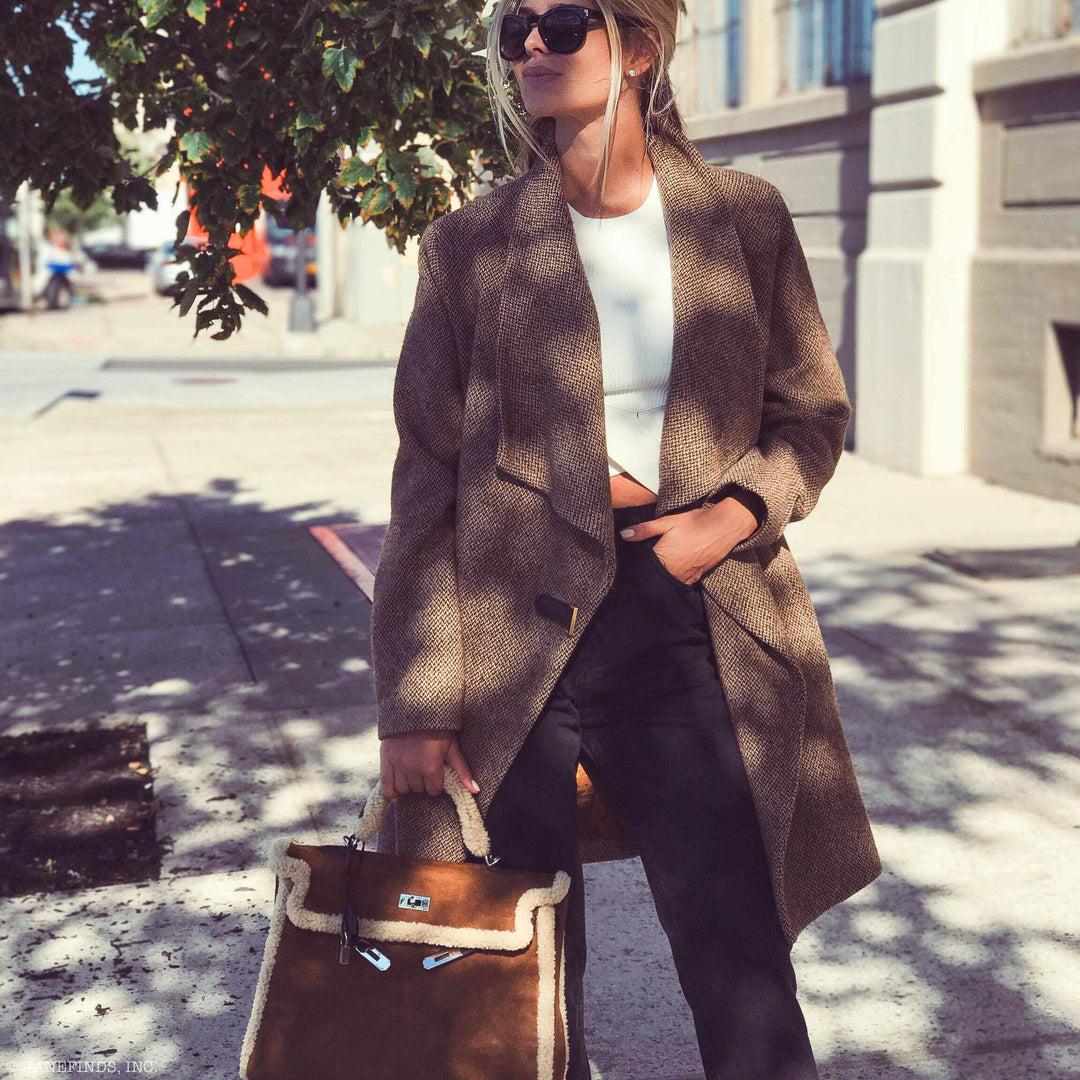 Hermès Kelly 35 Retourne Teddy Shearling and Ebene Barenia Palladium ...