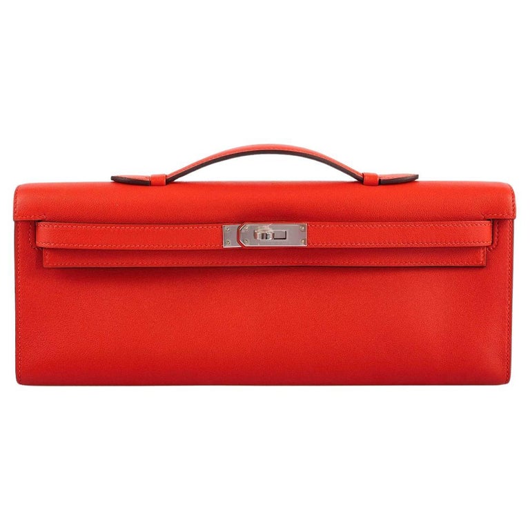 Hermès Kelly Cut Capucine Swift leather Palladium Hardware - 2018, C ...
