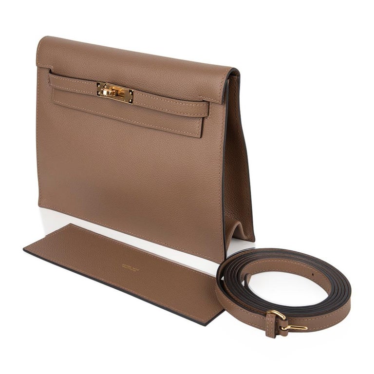 Hermes Kelly Danse Bag Beige de Weimar Swift Gold Hardware New w/ Box ...