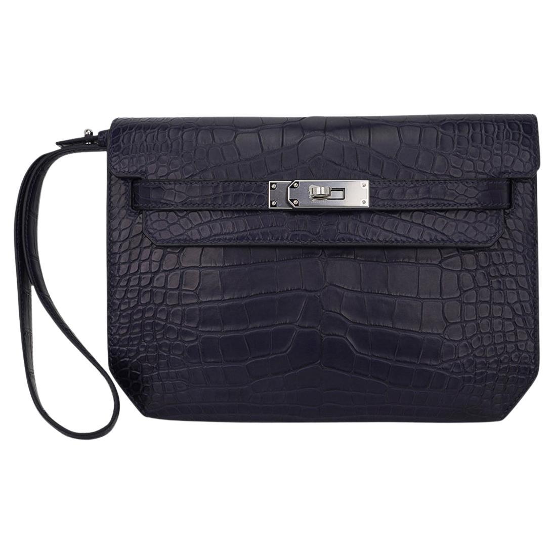 Hermes Kelly Depeches 25 Pouch Blue Indigo Matte Alligator Palladium hermes-kelly-depeches-25-pouch-blue-indigo-matte-alligator-palladium