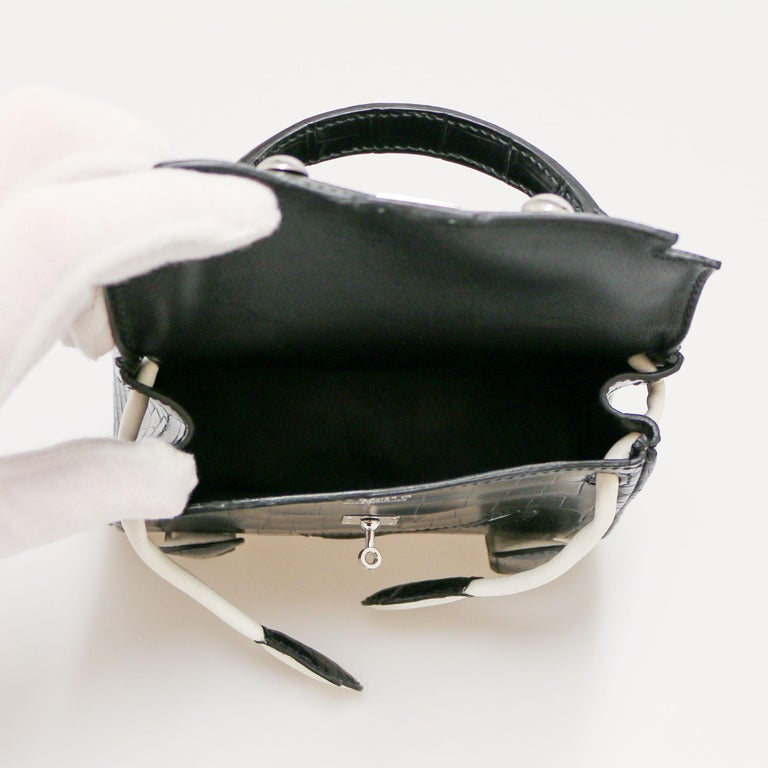Hermes Kelly Doll Quelle Idole Black Alligator For Sale at 1stDibs