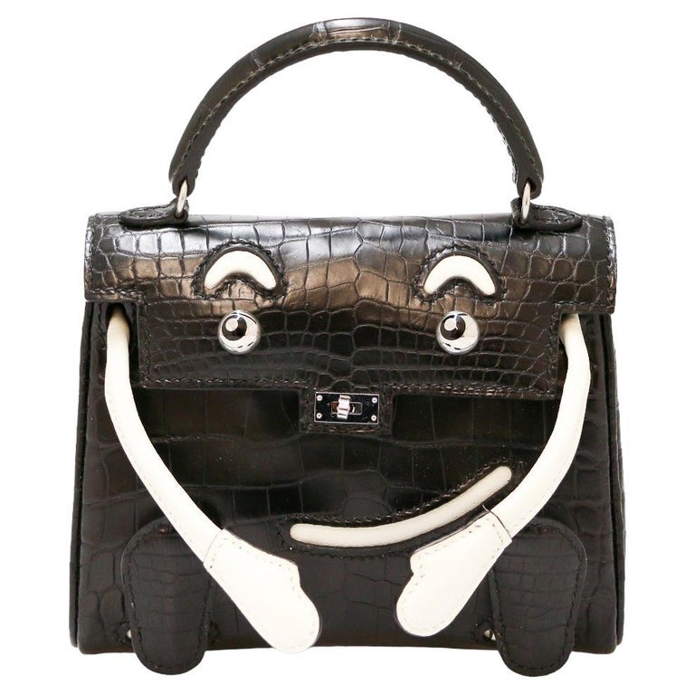Hermes Kelly Doll Quelle Idole Black Alligator For Sale at 1stDibs