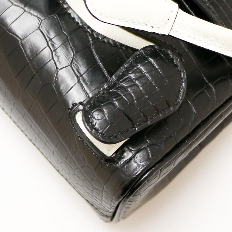 Hermes Kelly Doll Quelle Idole Black Alligator For Sale at 1stDibs