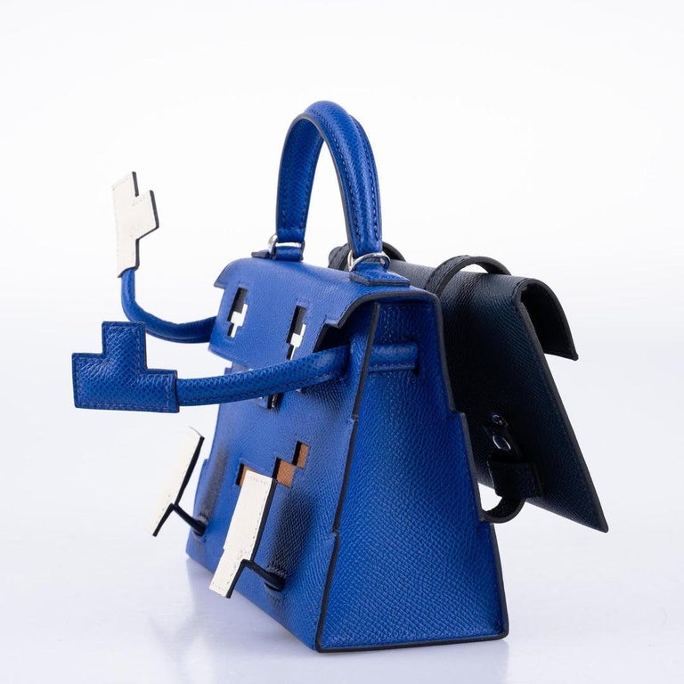 Hermès Kelly Doll Quelle Idole Picto Blue Royale, Nata, Gold Epsom Bag ...